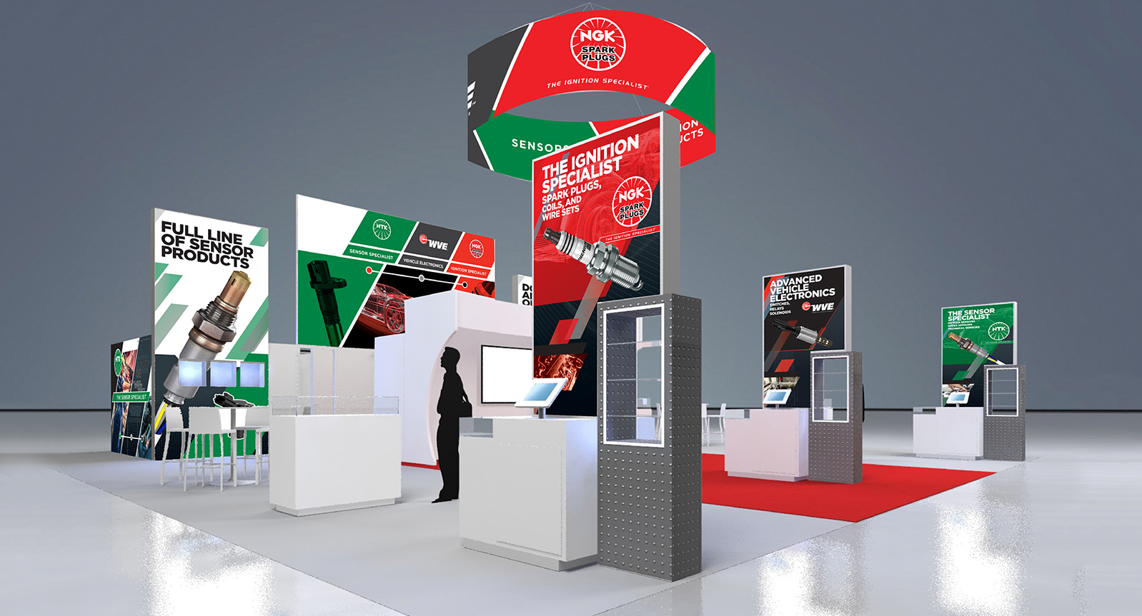 AAPEX Tradeshow Booth Design for Spark Plugs Brand - Alex Morse