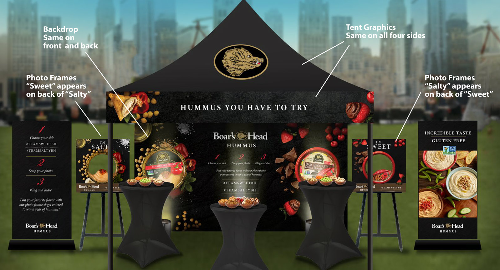 Branded Snack Sampling High End Outdoor Activation - Alex Morse