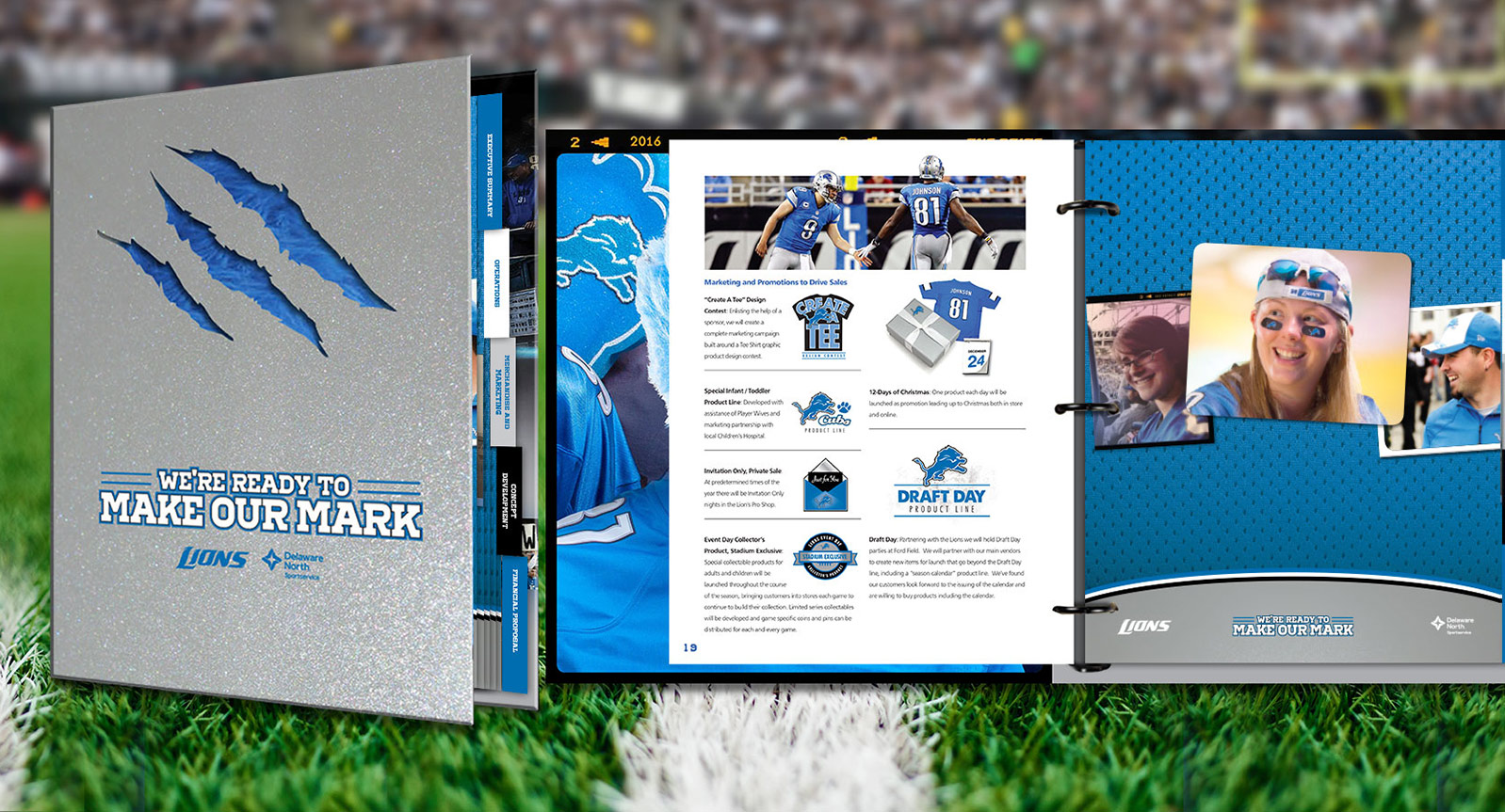 Diecut Box Packaging Design for Football Team and Store Logos - Alex Morse