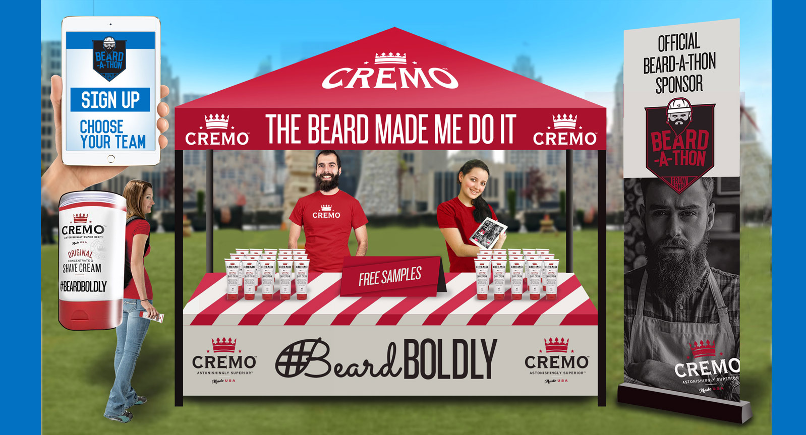 Free Product Sampling 10x10 Tent Popup with Brand Ambassadors - Alex Morse