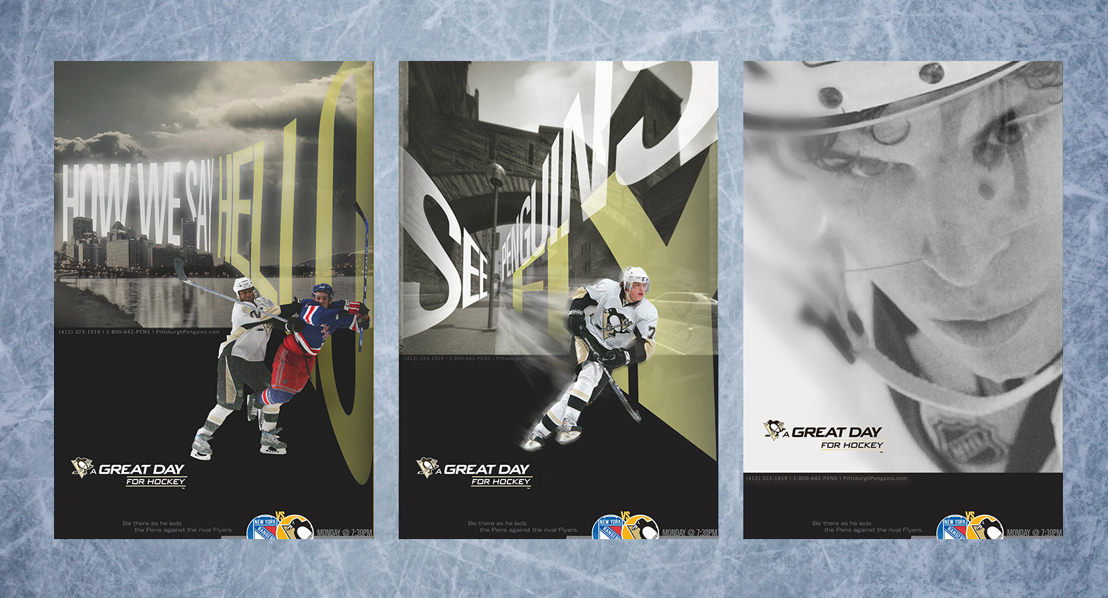 Hockey Advertising Campaign Poster Design Kinetic Typography - Alex Morse